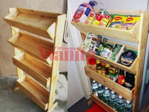 6 Langkah Buat Rak Dapur Mudah Alih Pelbagai Guna Dari Kayu Pallet ...