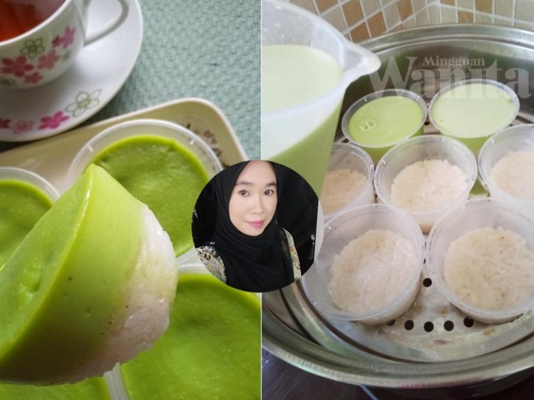 Kuih Sri Muka Pandan Lembut Berlemak, Boleh Dapat 9 Bekas Kecil Cedok ...