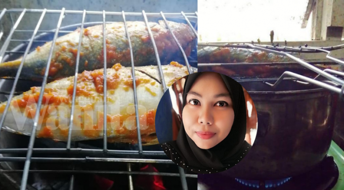 Cara Mudah Bakar Ikan Dengan Arang, Letak Dalam Periuk Masak Atas Api ...