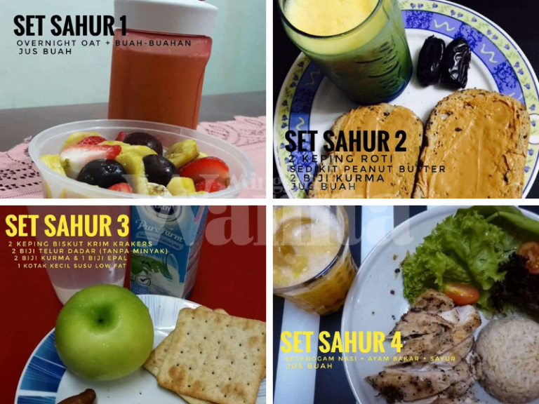 4 Set Menu Sahur Diet Sihat Boleh Kempiskan Badan Raya Nanti