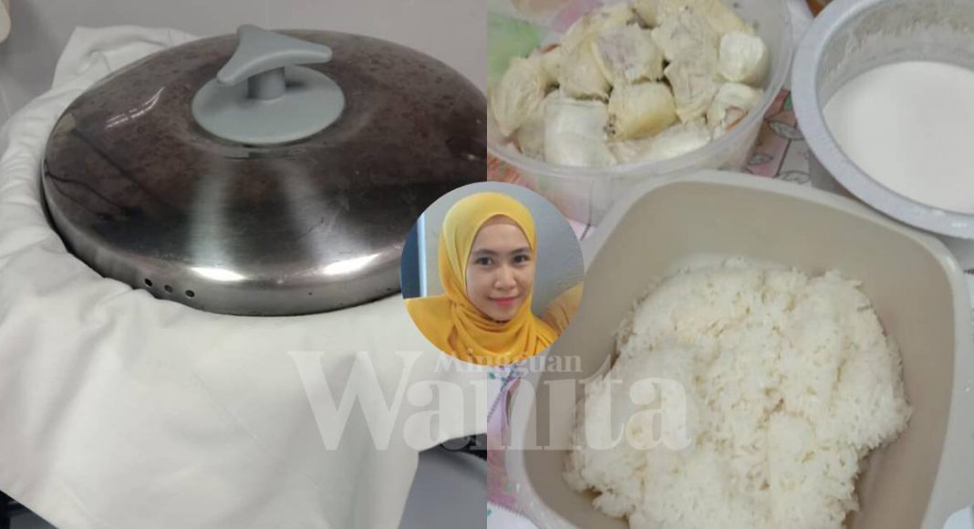 Tak Payah Kukus, Tanak Pulut Dalam Rice Cooker LAPIK Penutup Periuk ...