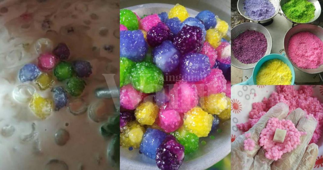Cantik Warna Warni, Resipi Mudah BUBUR SAGU Sedap Inti Ubi Keladi ...