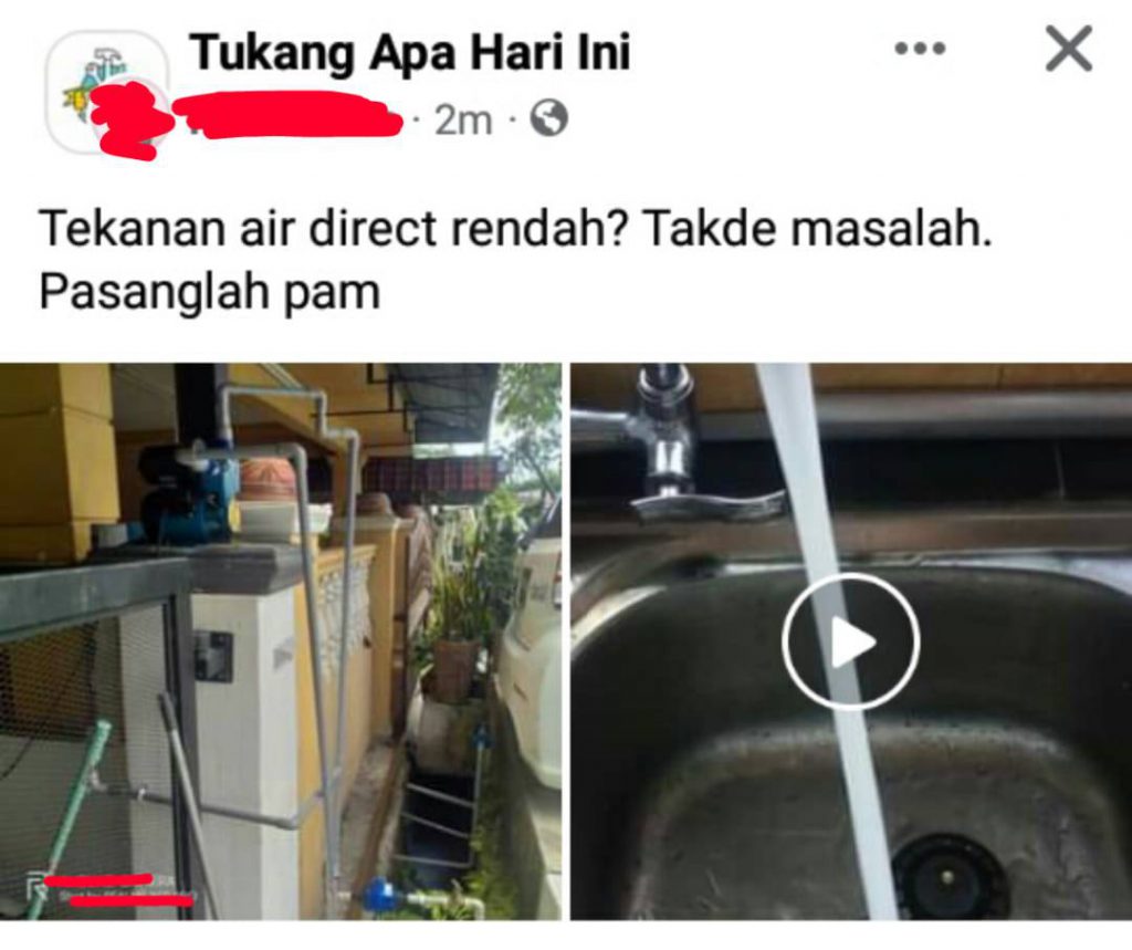 Tekanan Air Perlahan Pasang PAM Selepas Meter, Tindakan Zalim Pada Jiran!