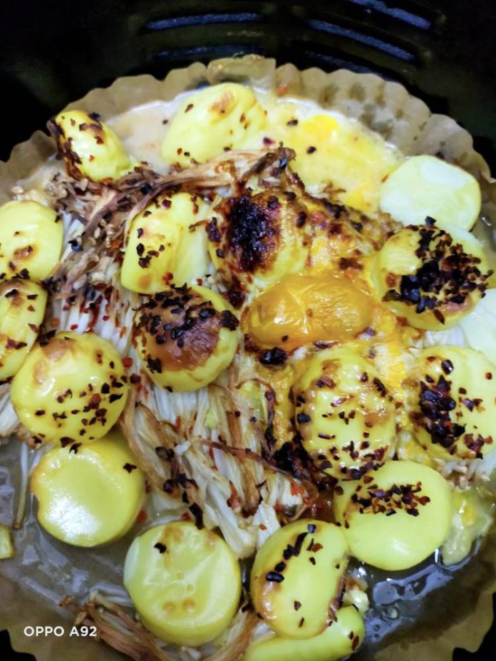 Resipi Mudah Cendawan Inoki Guna Air Fryer, Anak-Anak Suka Makan Macam Ni
