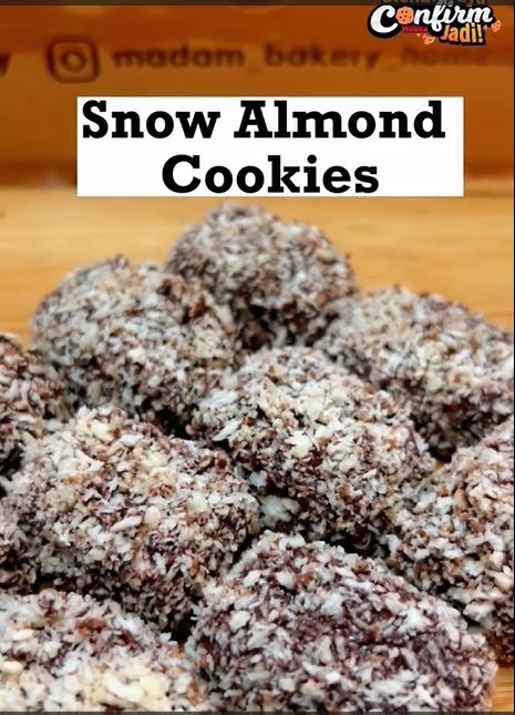Resipi Snow Almond Cookies