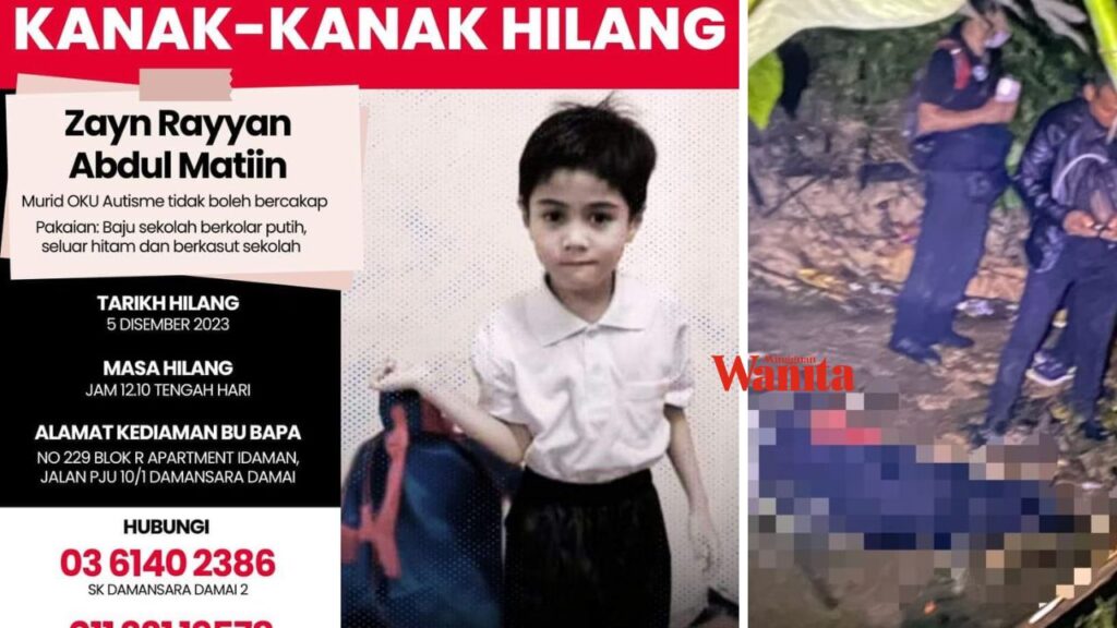 Zayn Rayyan hilang sejak semalam ditemui sudah tidak bernyawa lagi.